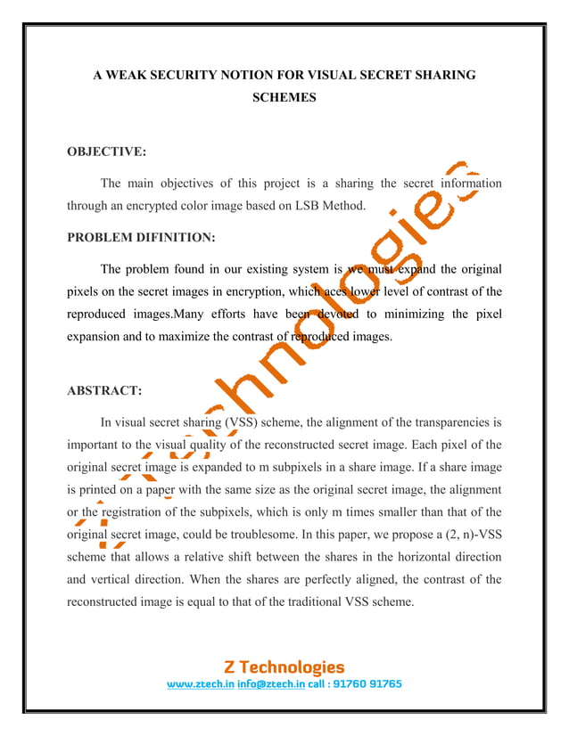 Psdot 8 a weak security notion for visual | PDF