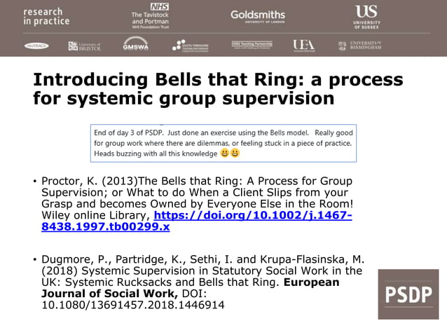 Using the Bells that Ring- systemic model of supervision on the ...
