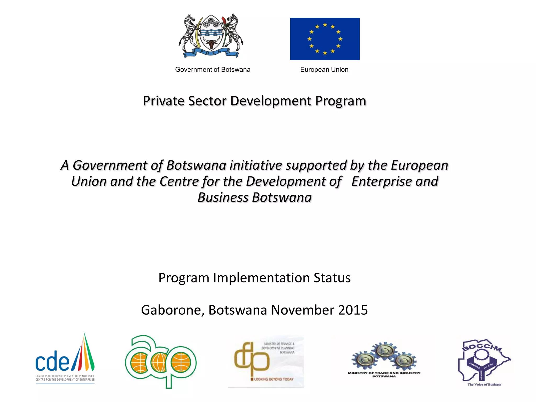 Botswana Private Sector Development | PDF