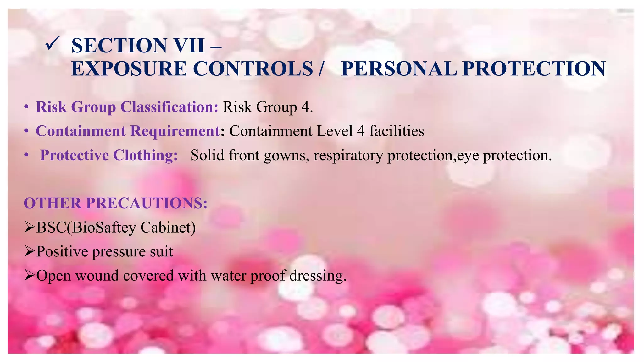 Pathogen safety data sheet | PPT