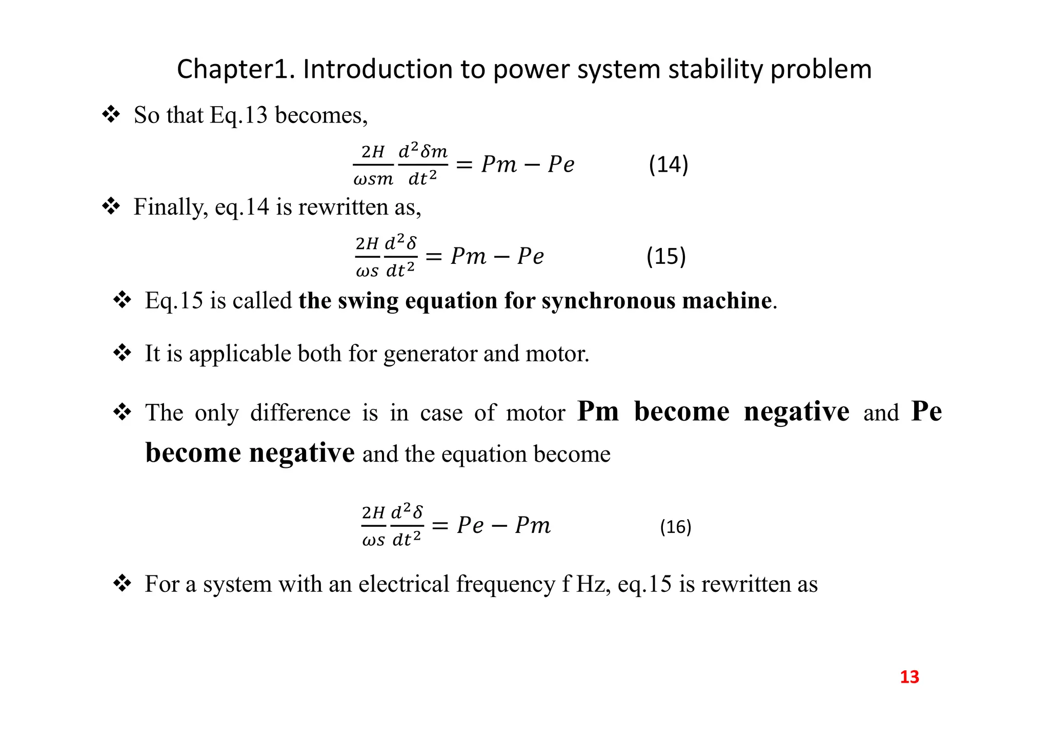 POWER SYSTEM DYNAMICS AND STABLITY CHAP1 | PDF