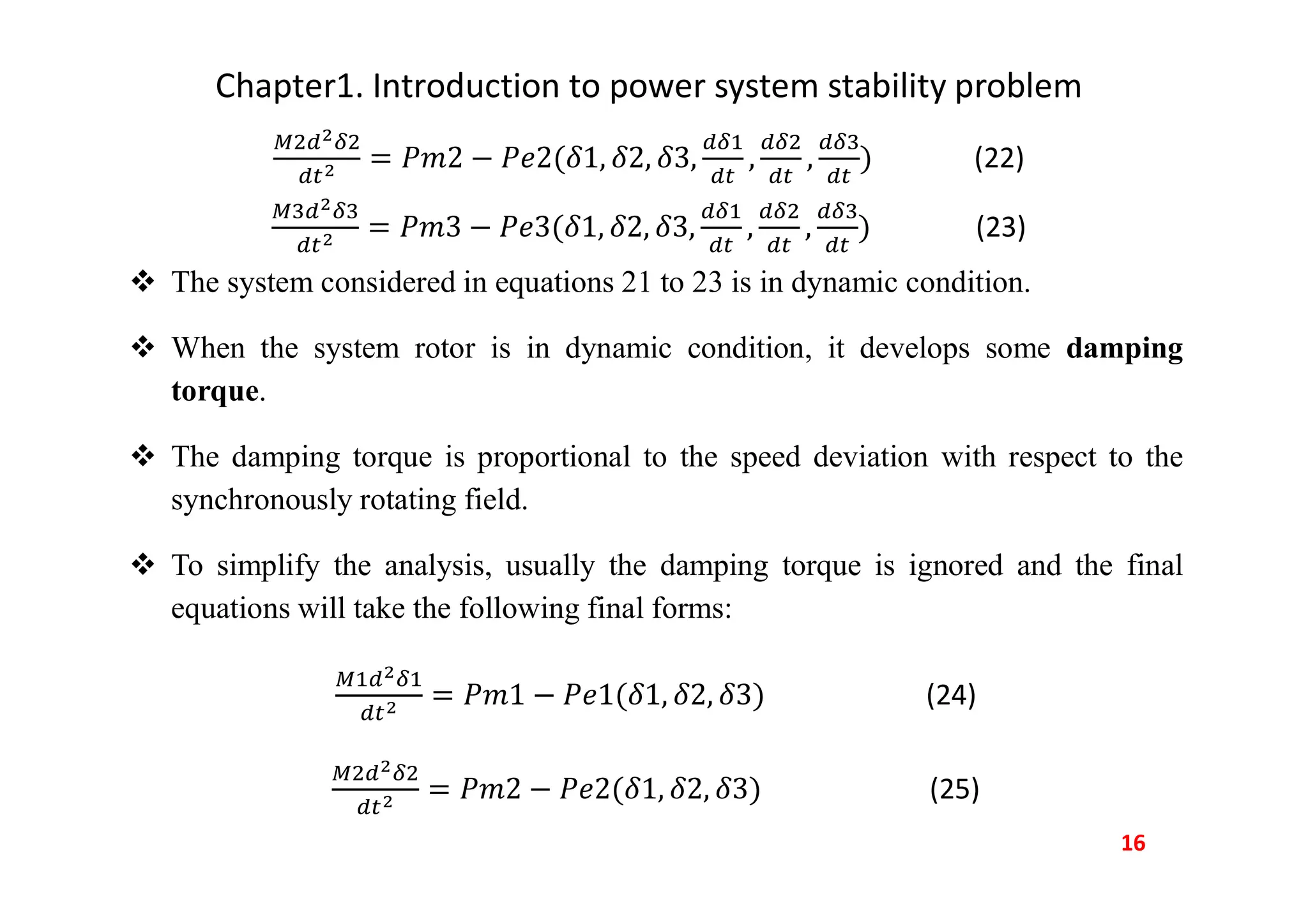 POWER SYSTEM DYNAMICS AND STABLITY CHAP1 | PDF