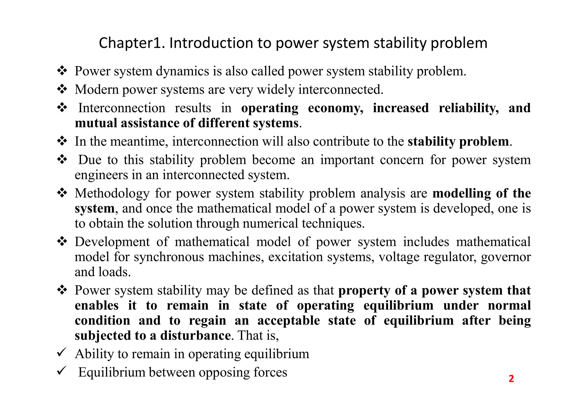 POWER SYSTEM DYNAMICS AND STABLITY CHAP1 | PDF