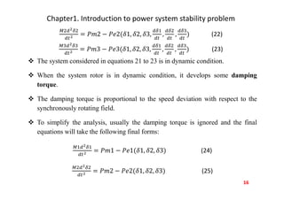POWER SYSTEM DYNAMICS AND STABLITY CHAP1 | PDF