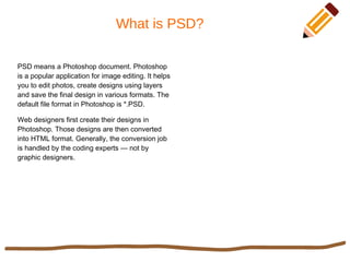 PSD to HTML Conversion | PPT