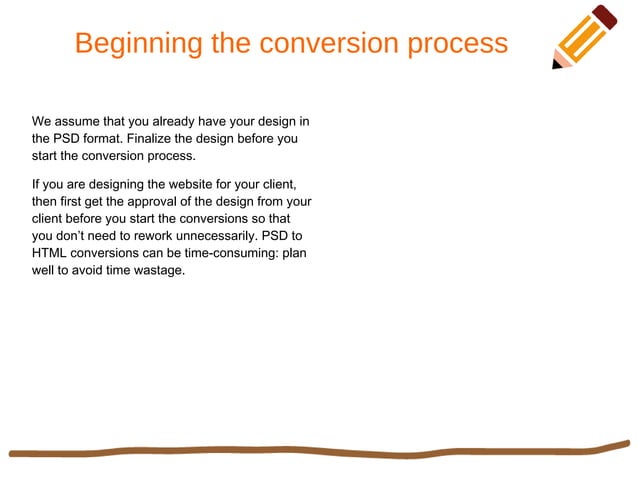 PSD to HTML Conversion | PPT
