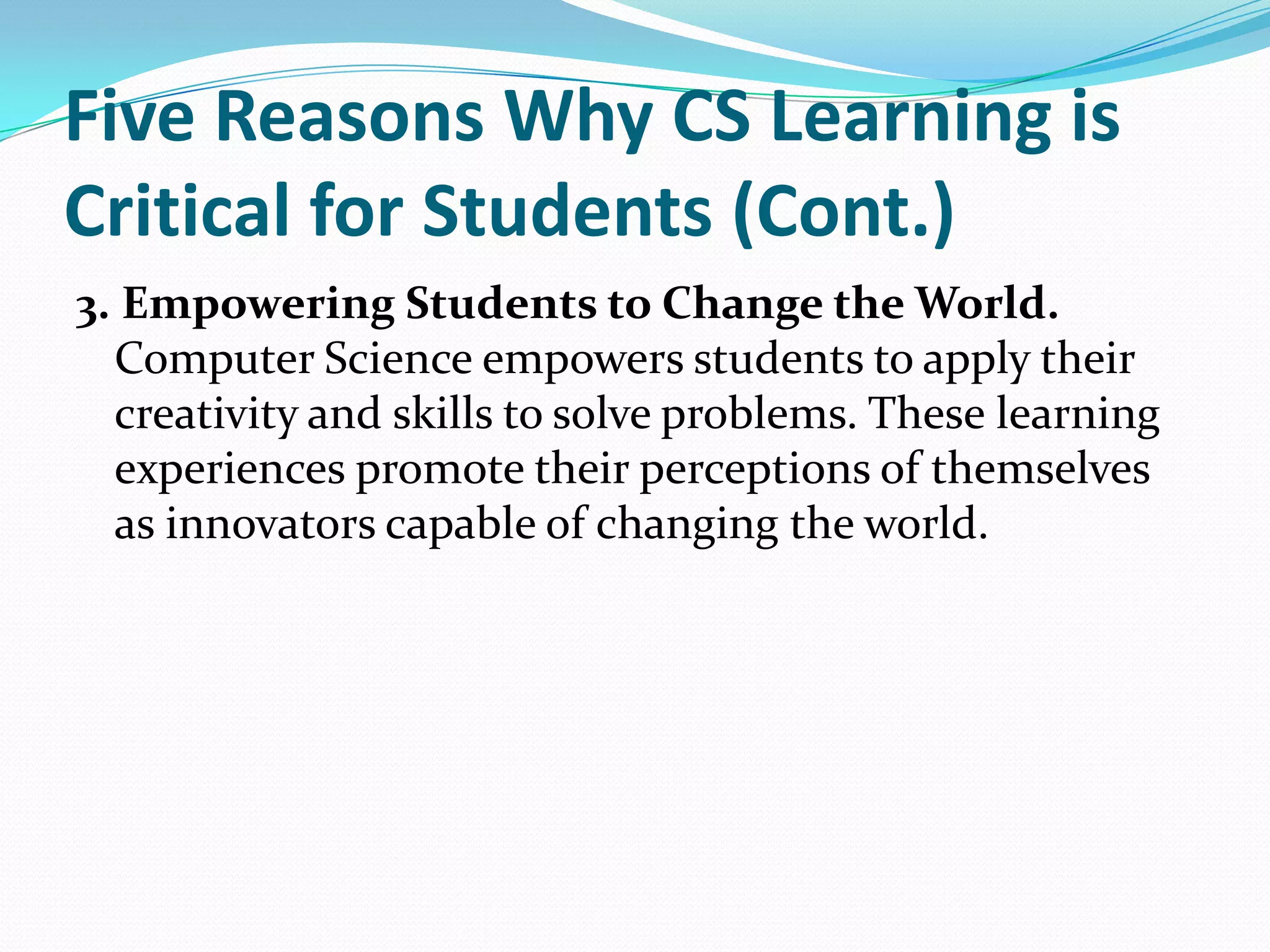 Teaching of Computer Science in Schools | PPTX | Technology Industry ...