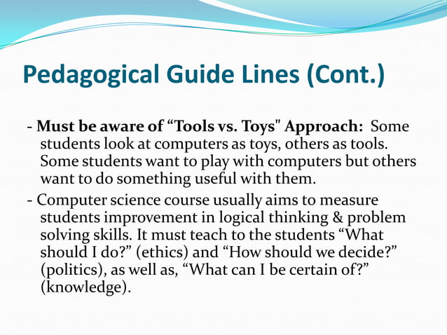 Teaching of Computer Science in Schools | PPTX | Technology Industry ...