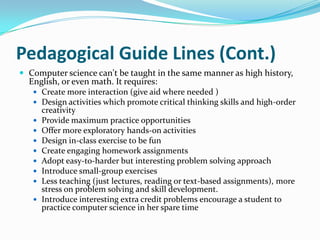 Teaching of Computer Science in Schools | PPTX | Technology Industry ...