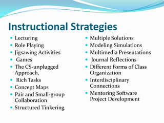 Teaching of Computer Science in Schools | PPTX | Technology Industry ...