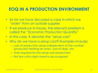 The EOQ Model | PPTX