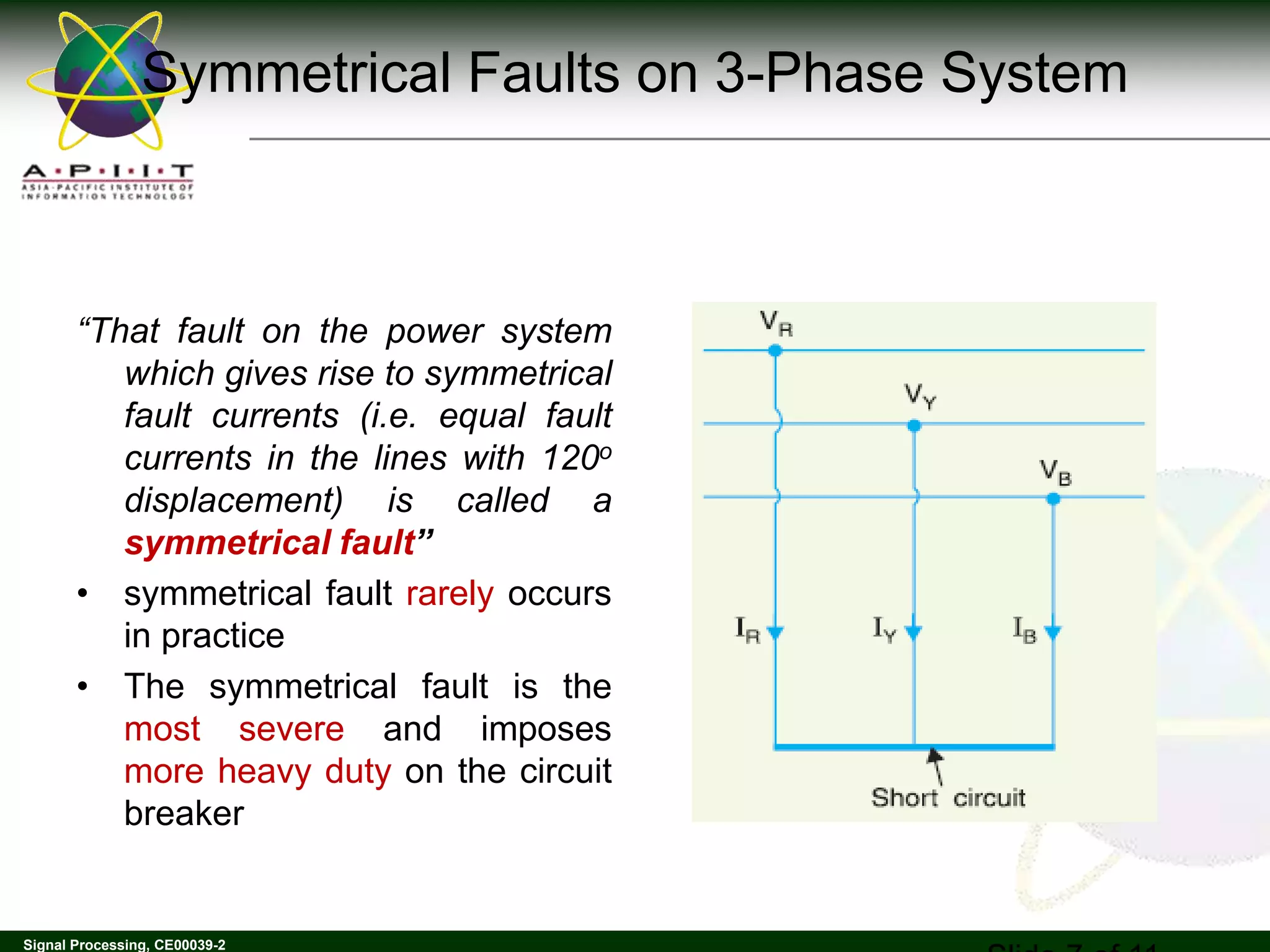 UNSYMMETRICAL FAULTS IN POWER SYSTEM | PPTX