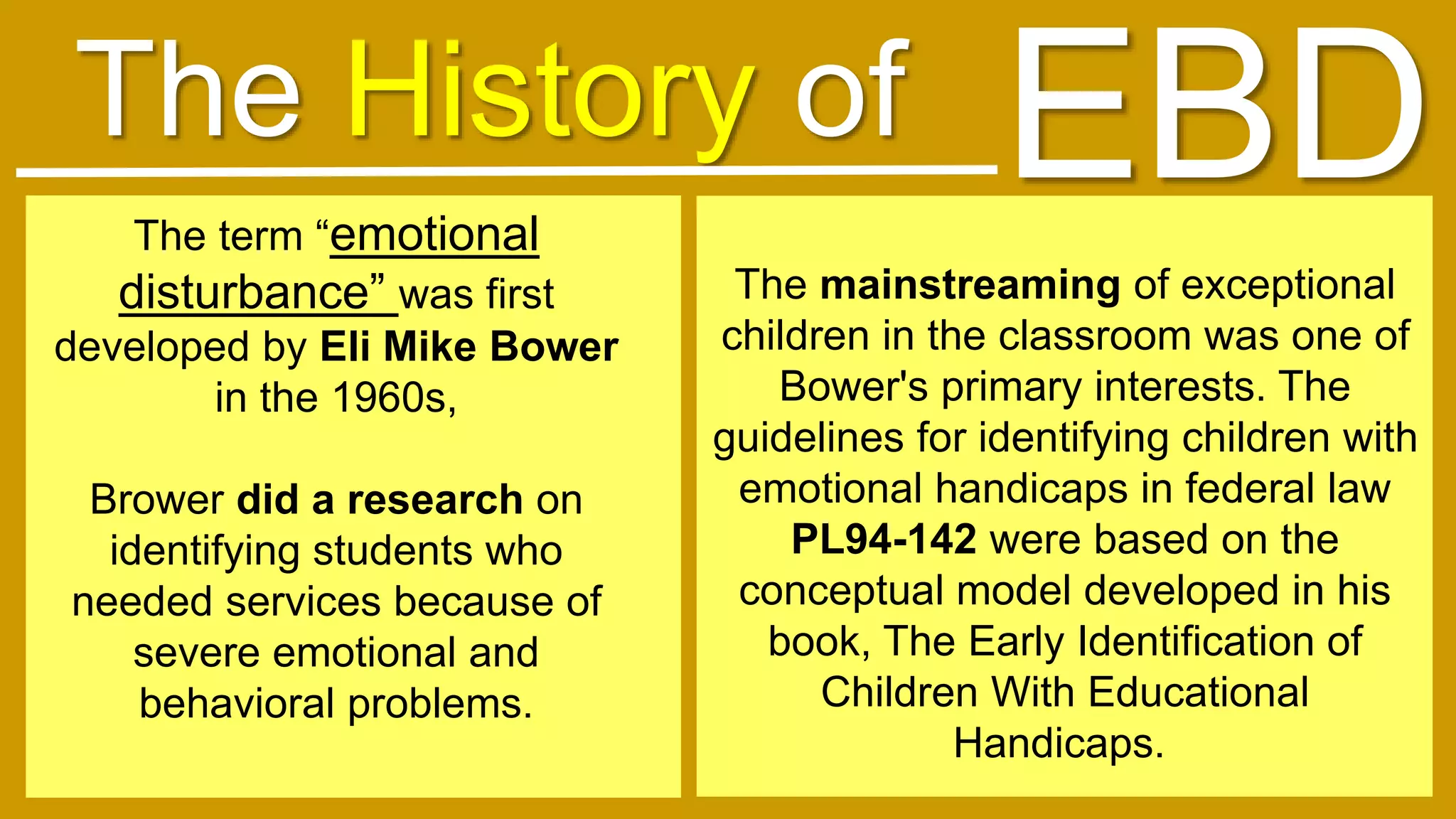 Emotional and Behavioral Disorder | PPTX