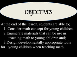 Teaching Mathematics to Young Children | PPTX