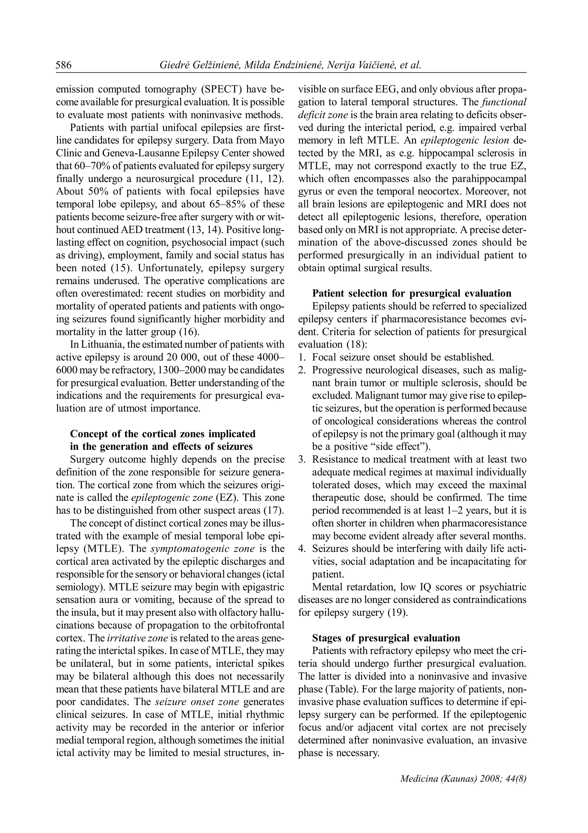 Presurgical Evaluation Of Epilepsy Pdf