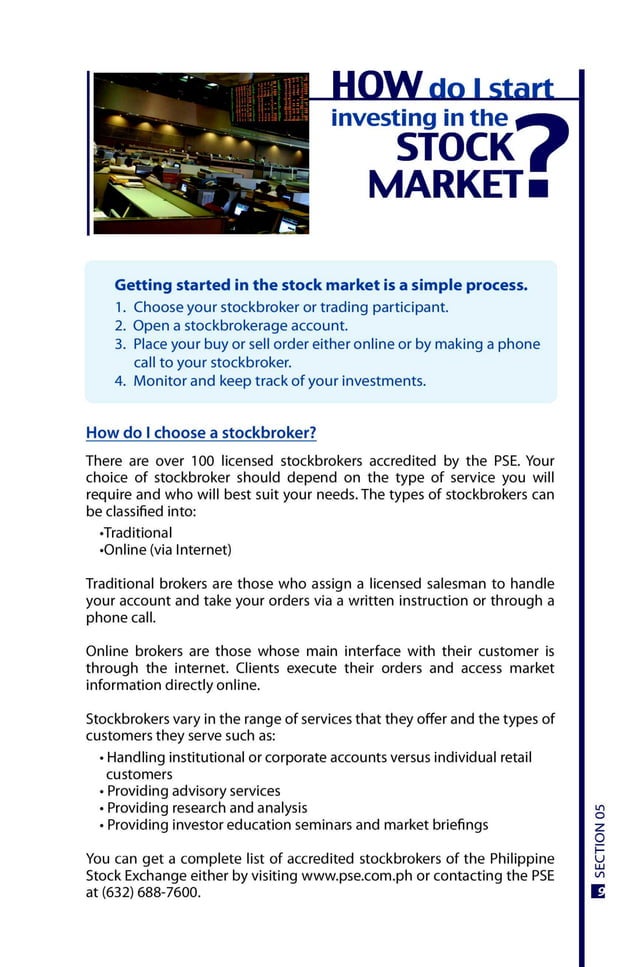 [PinoyInvestor.com] PSE Guide to Stock Investing in the Philippines | PDF