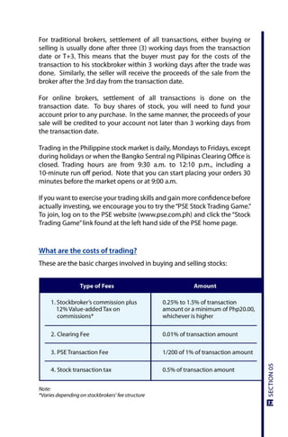 [PinoyInvestor.com] PSE Guide to Stock Investing in the Philippines | PDF