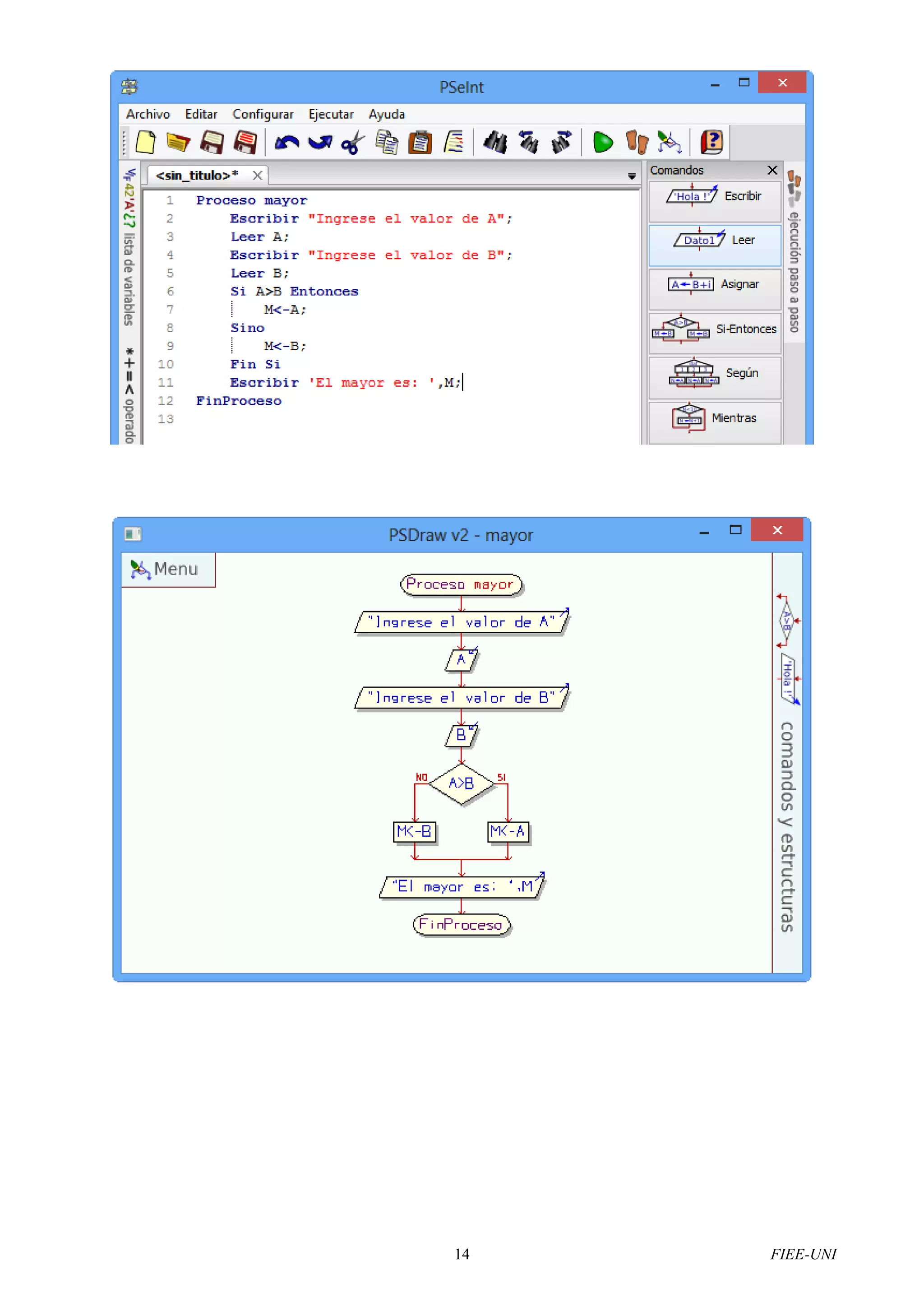 Algoritmos con PSeInt | PDF