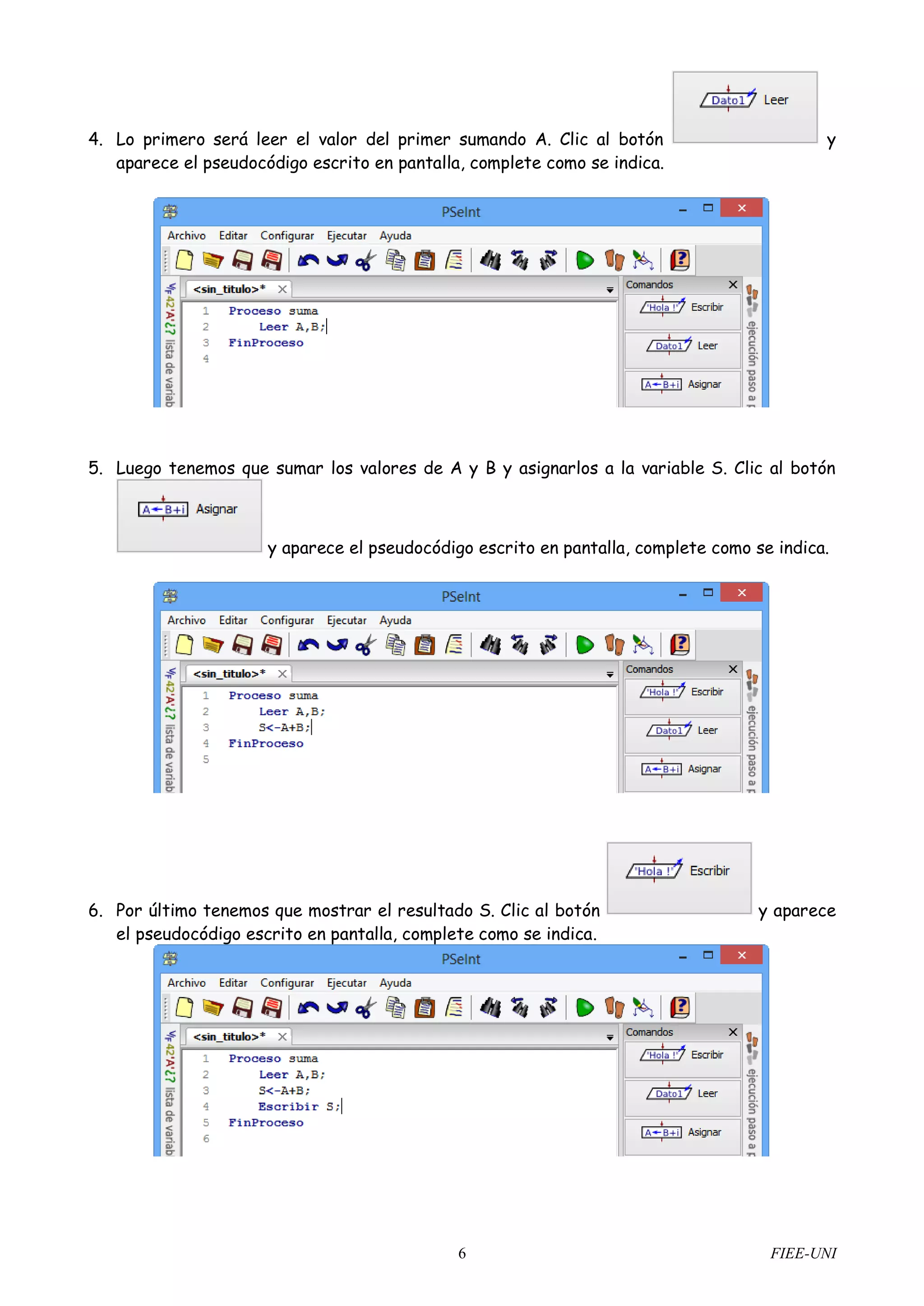 Algoritmos con PSeInt | PDF