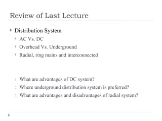 Lecture: Transmission and Distribution System | PPT