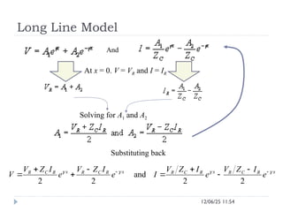 Lecture:PERFROMANCE OF A TRANSMISSION LINE | PPT