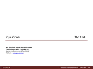 PSE post call tree review presentation July 2013 | PPTX