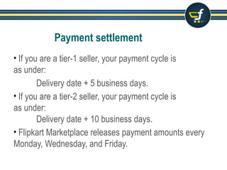 Flipkart Marketplace – Settlements | PPT