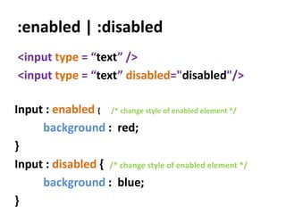 Pseudo CSS Selectors | PDF