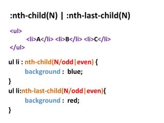 Pseudo CSS Selectors | PDF