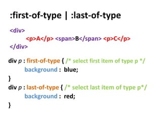 Pseudo CSS Selectors | PDF