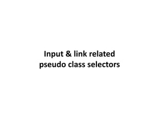 Pseudo CSS Selectors | PDF