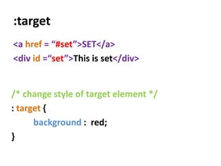 Pseudo CSS Selectors | PDF