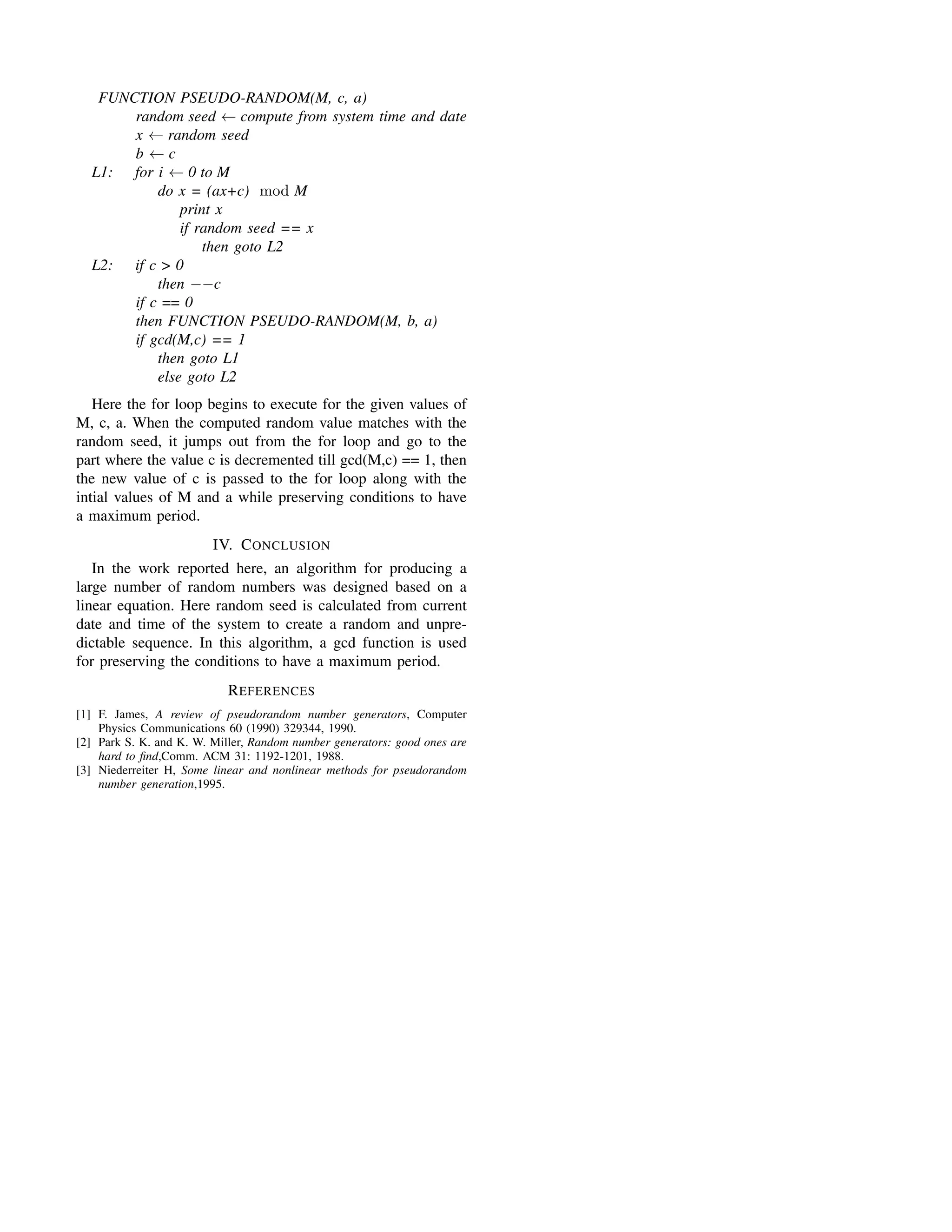 Pseudo-Random Number Generators: A New Approach | PDF