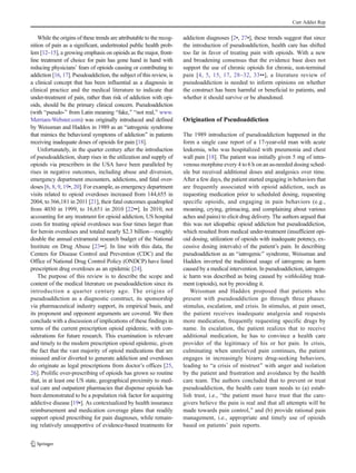 Pseudo-addiction | PDF