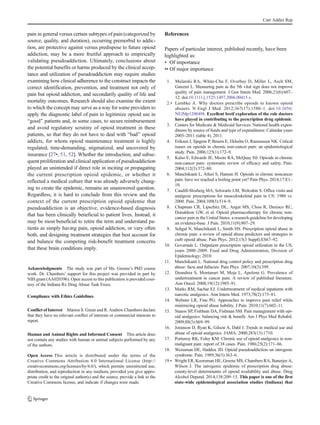Pseudo-addiction | PDF