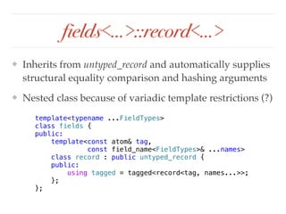 Pseudo dynamic immutable records in C++ | PPT