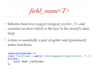 Pseudo dynamic immutable records in C++ | PPT