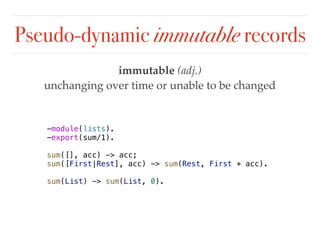 Pseudo dynamic immutable records in C++ | PPT