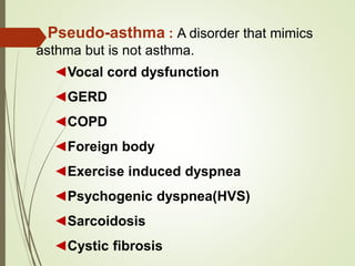Pseudo asthma | PPTX
