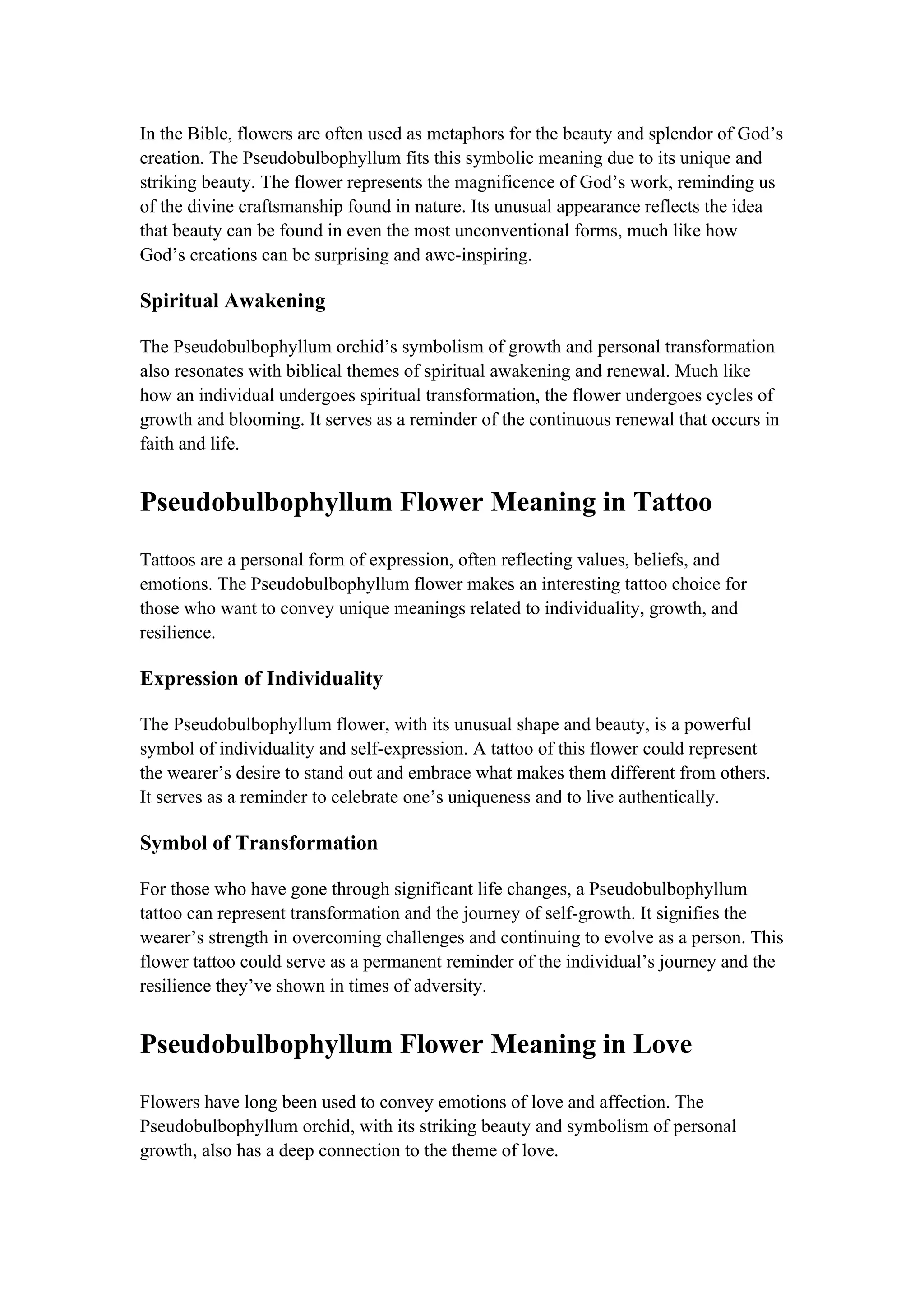 Pseudobulbophyllum Symbolism and Meaning in Love, Death & Bible.docx