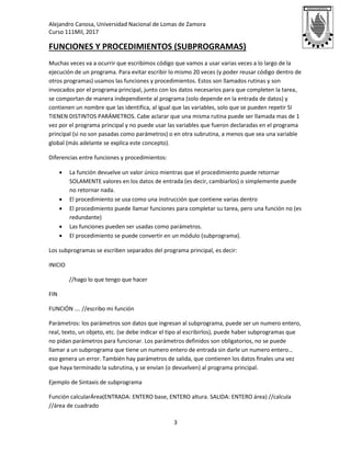 Pseudocódigo apunte segun sea y subrutinas | PDF