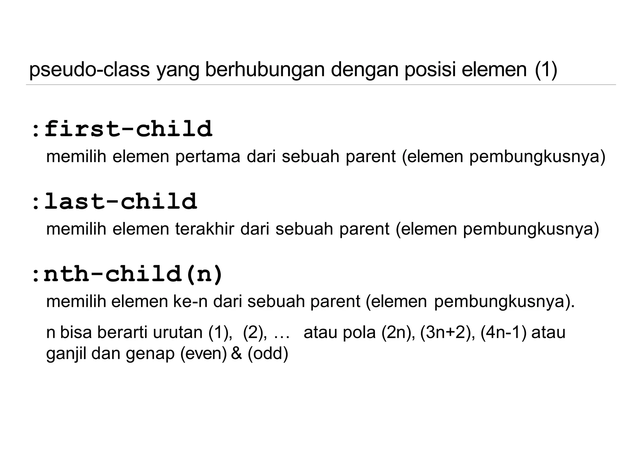 Pseudo Class Pptx