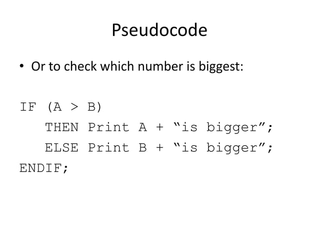 Introduction to Pseudocode | PPTX | Programming Languages | Computing