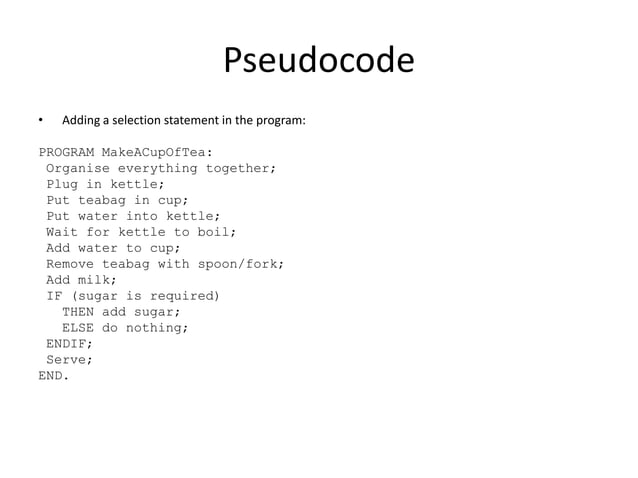 Introduction to Pseudocode | PPTX | Programming Languages | Computing