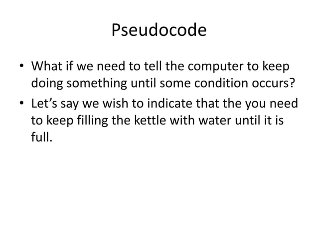 Introduction to Pseudocode | PPTX | Programming Languages | Computing