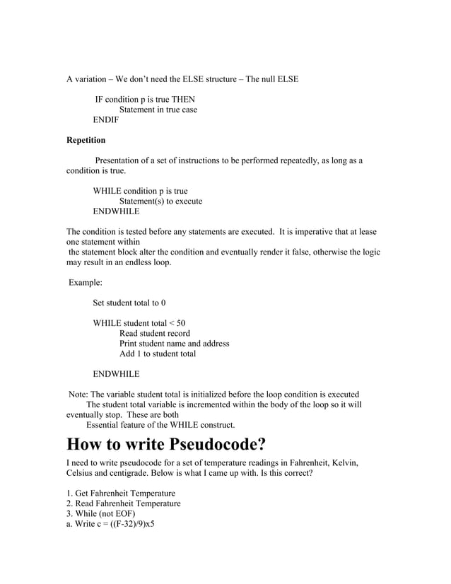 Pseudocode | PDF