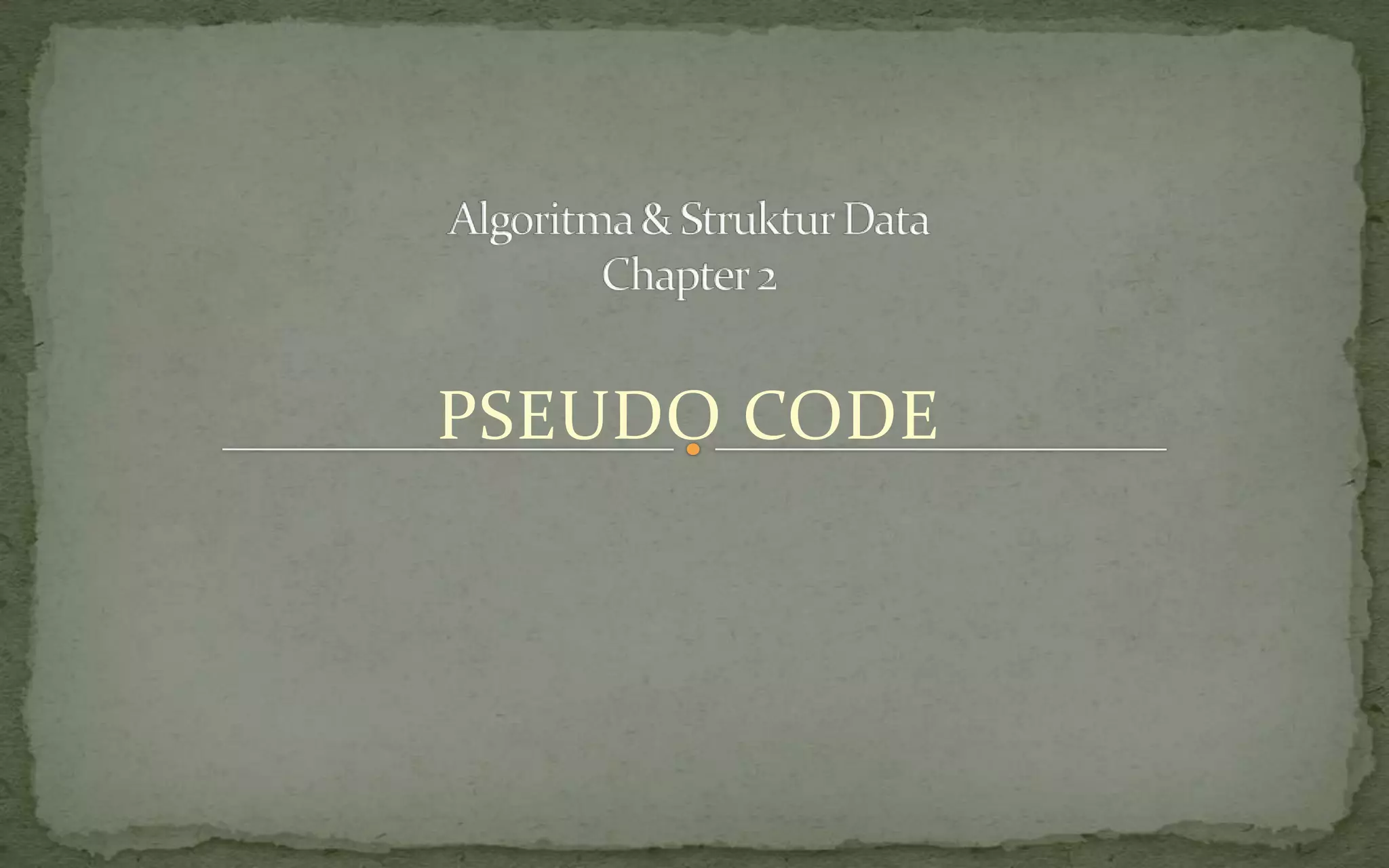 Pseudo code | PPSX