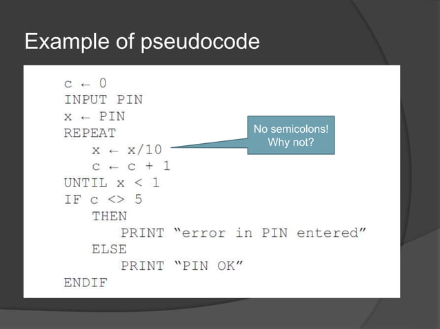 Pseudocode | PPTX