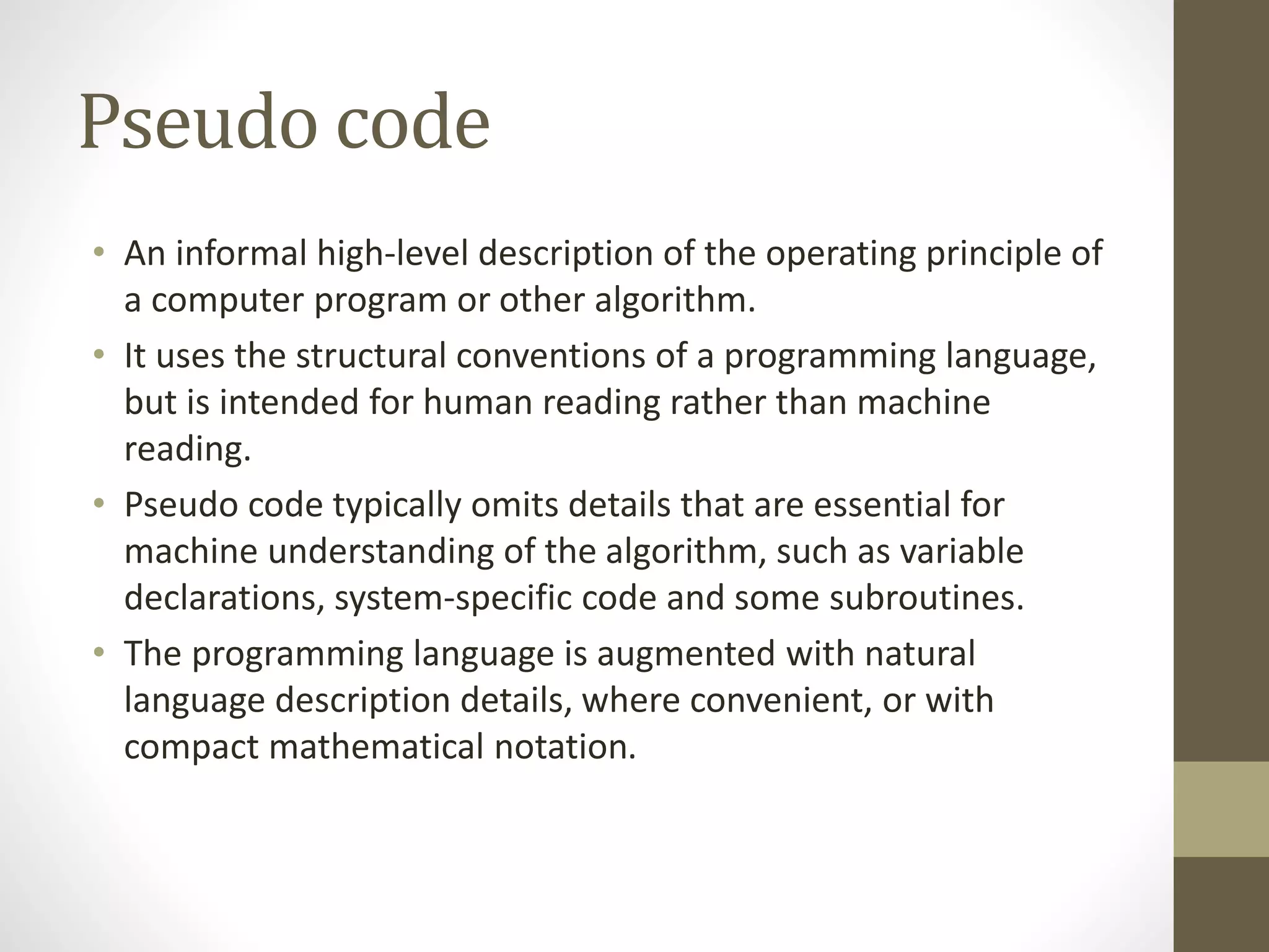 Pseudo code | PPTX