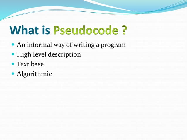 Pseudocode | PPTX